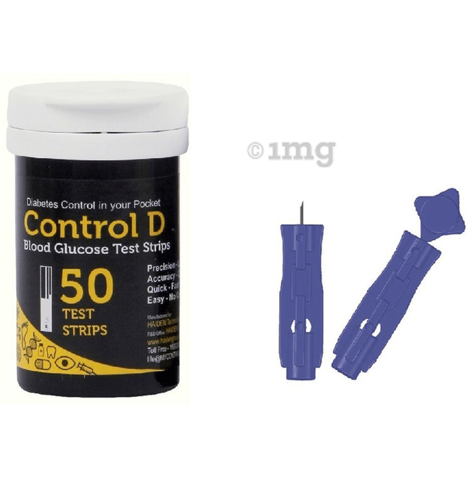 Control D Combo Pack of 50 Test Strips and 50 Lancets: Buy combo pack ...