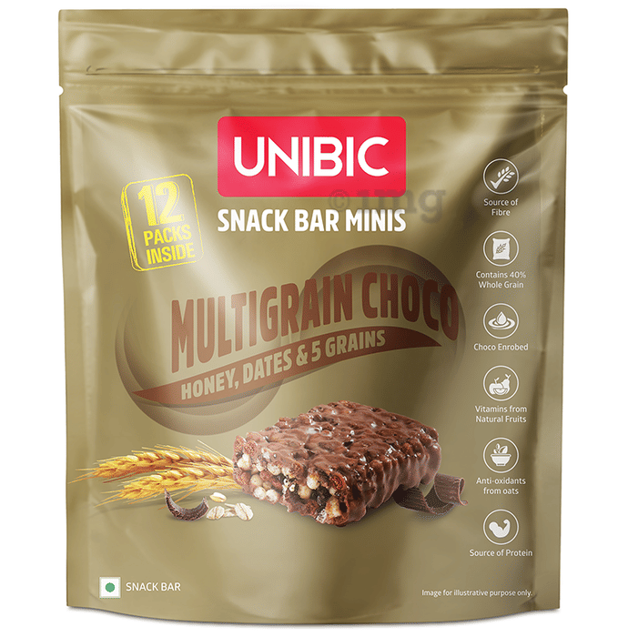 Unibic Multigrain Choco Snack Bar Minis: Buy packet of 12 bars at best ...