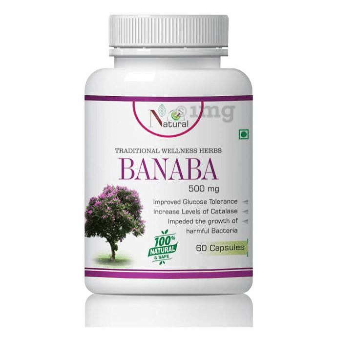Natural Banaba 500mg Capsule: Buy bottle of 60 capsules at best price ...