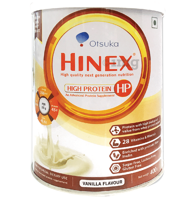 Hinex HP High Protein Powder Vanilla: Buy Tin of 400 gm Powder at best ...