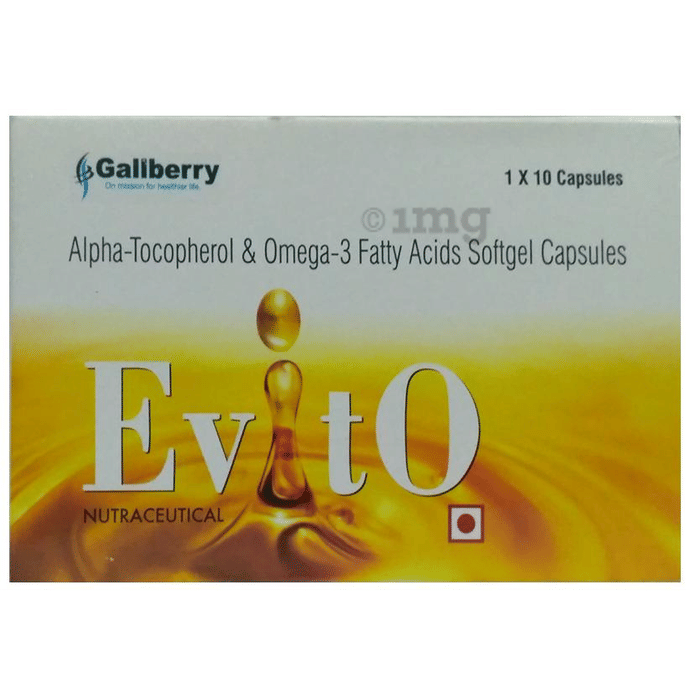 Evito Softgel Capsules: Buy strip of 10 soft gelatin capsules at best ...