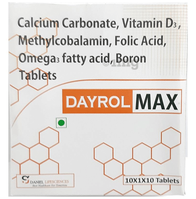 Dayrol Max Tablet: Buy strip of 10 tablets at best price in India | 1mg