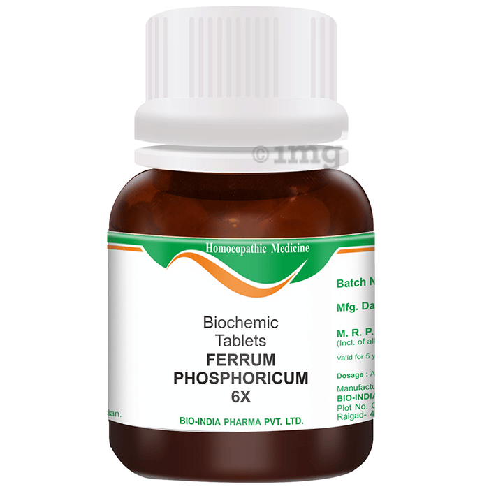 Bio India Ferrum Phosphoricum Biochemic Tablet 6X: Buy bottle of 25 gm ...