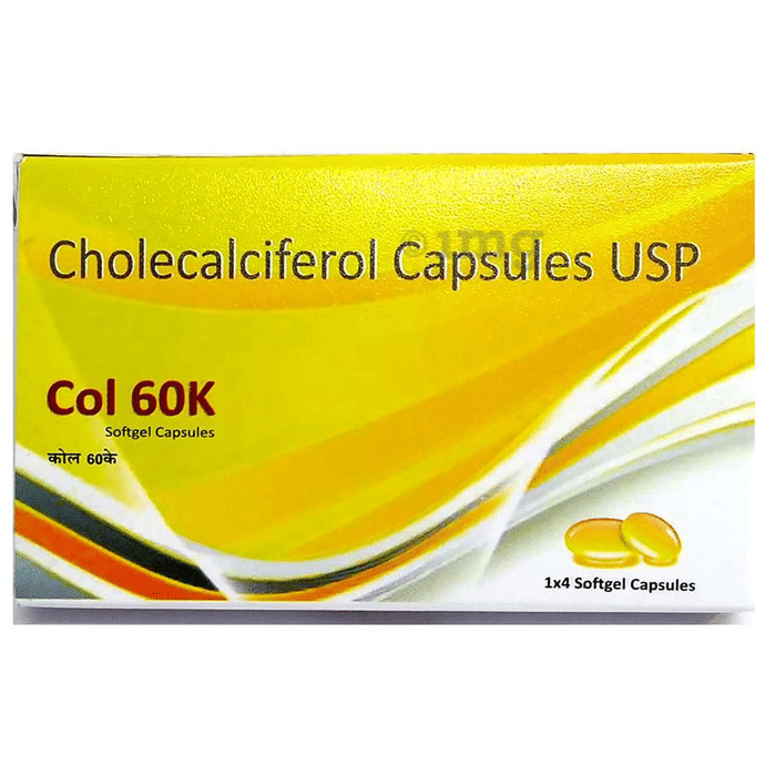 Col 60K Softgel Capsule: Buy strip of 4 soft gelatin capsules at best ...