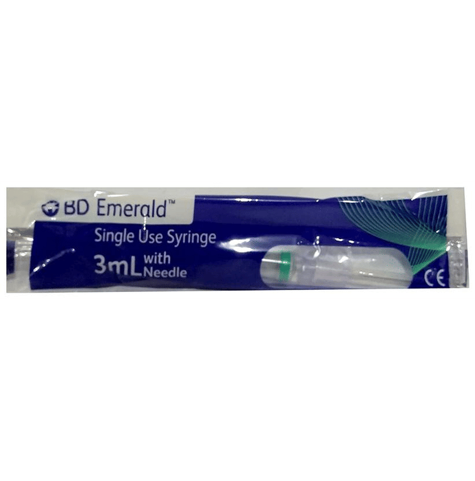 BD Emerald 3ml Syringe with Needle 24G x 1inch: Buy packet of 1 Syringe ...