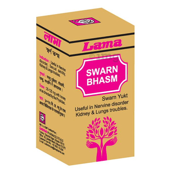 Lama Swarn Bhasm Swarn Yukt: Buy bottle of 500 mg Bhasma at best price ...