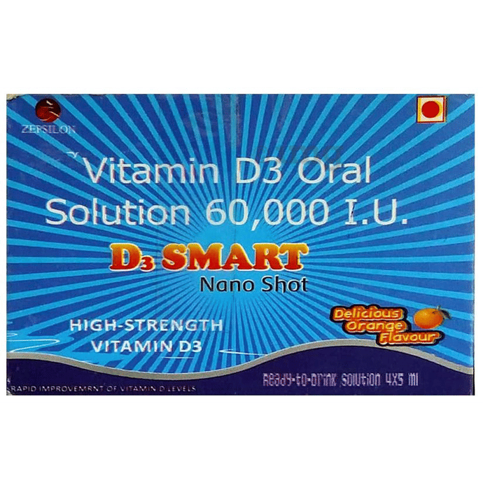 D3 Smart Nano Shot Orange: Buy bottle of 5 ml Oral Solution at best price in India | 1mg