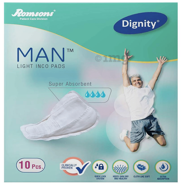 Dignity Man Light Inco Pads: Buy packet of 10 diapers at best price in ...