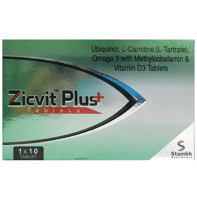 Zicvit Plus Tablet: Buy strip of 10 tablets at best price in India | 1mg