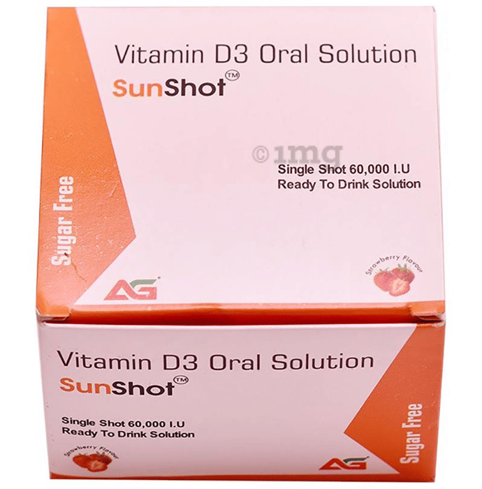Sunshot Vitamin D3 Oral Solution (5ml Each) Sugar Free: Buy box of 4 ...