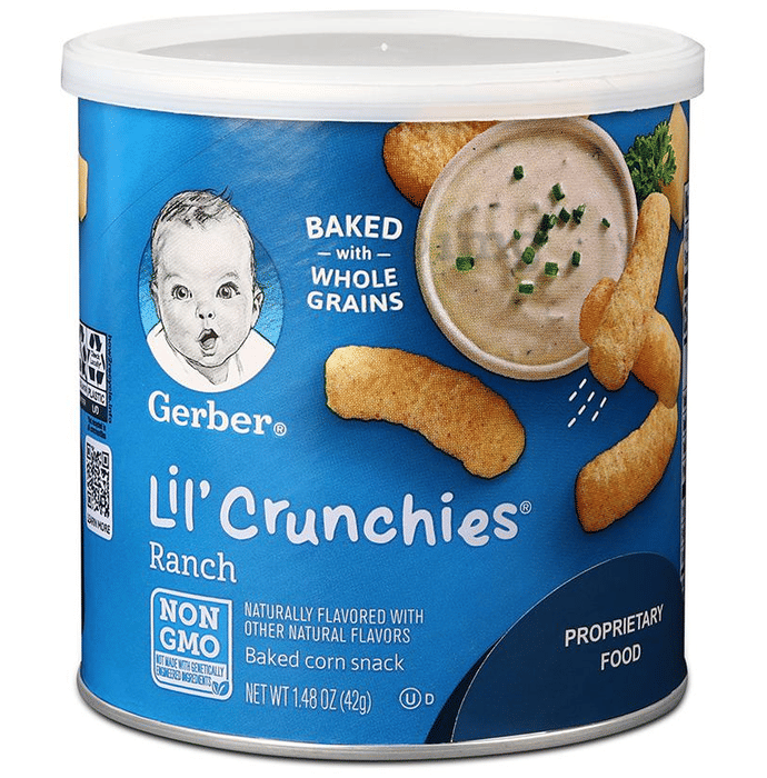 Gerber Lil' Crunchies Baked Corn Snacks Ranch: Buy Tin of 42 gm Snacks ...