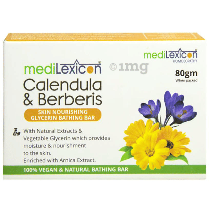 Medilexicon Bathing Bar Calendula & Berberis: Buy box of 80 gm Soap at ...