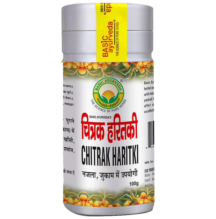 Basic Ayurveda Chitrak Haritki Powder: Buy jar of 100 gm Powder at best ...