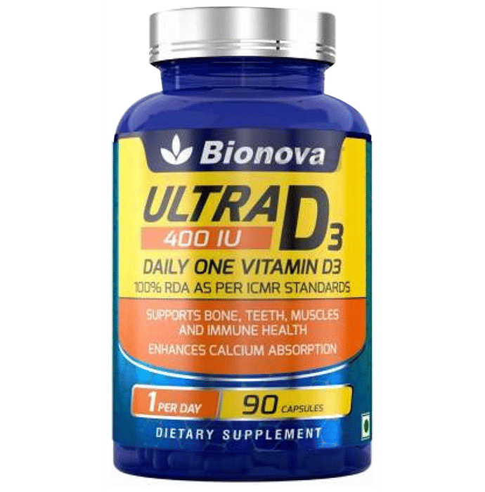 Bionova Ultra D3 400IU Capsule: Buy bottle of 90 capsules at best price ...