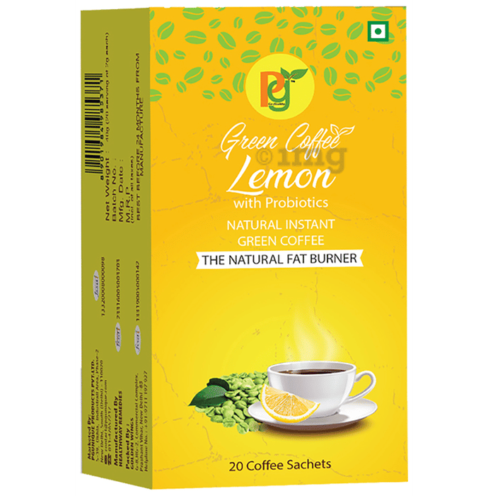 Pg Lemon with Probiotics Green Coffee Sachet: Buy box of 20 Sachets at ...