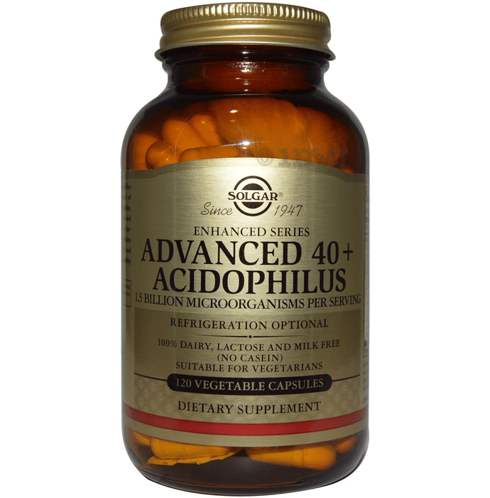 Solgar Advanced 40+ Acidophilus Vegetable Capsule: Buy bottle of 120 ...