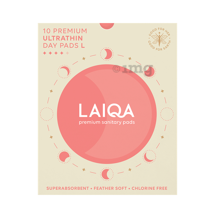 Laiqa Premium Sanitary Pads Ultrathin Day Large: Buy box of 10 pads at ...