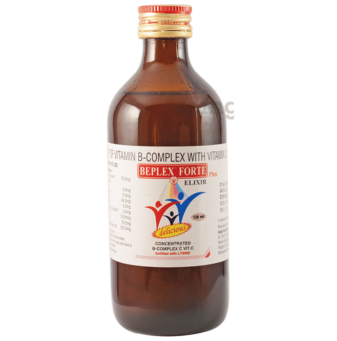 Beplex Forte Plus Elixir Delicious: Buy bottle of 120 ml Elixir at best ...