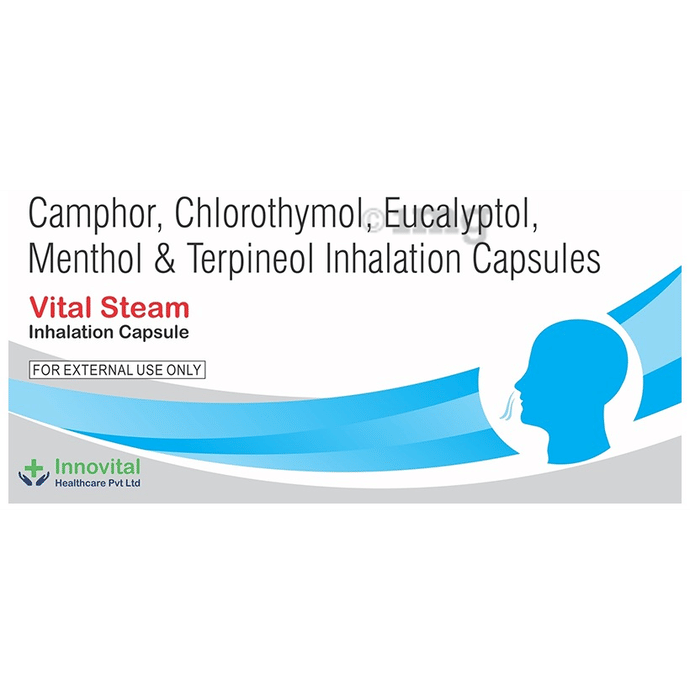 Vital Steam Inhalation Capsule: Buy strip of 10 capsules at best price in India | 1mg