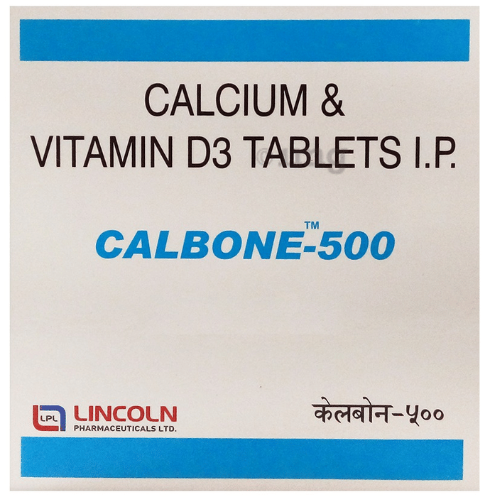 Calbone 500 Tablet: Buy strip of 15 tablets at best price in India | 1mg