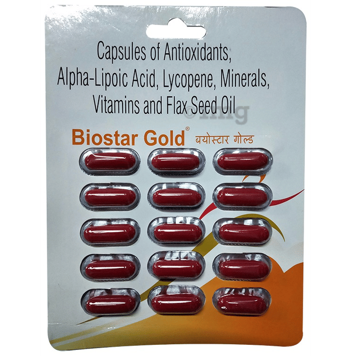 Biostar Gold Capsule: Buy strip of 15 capsules at best price in India | 1mg