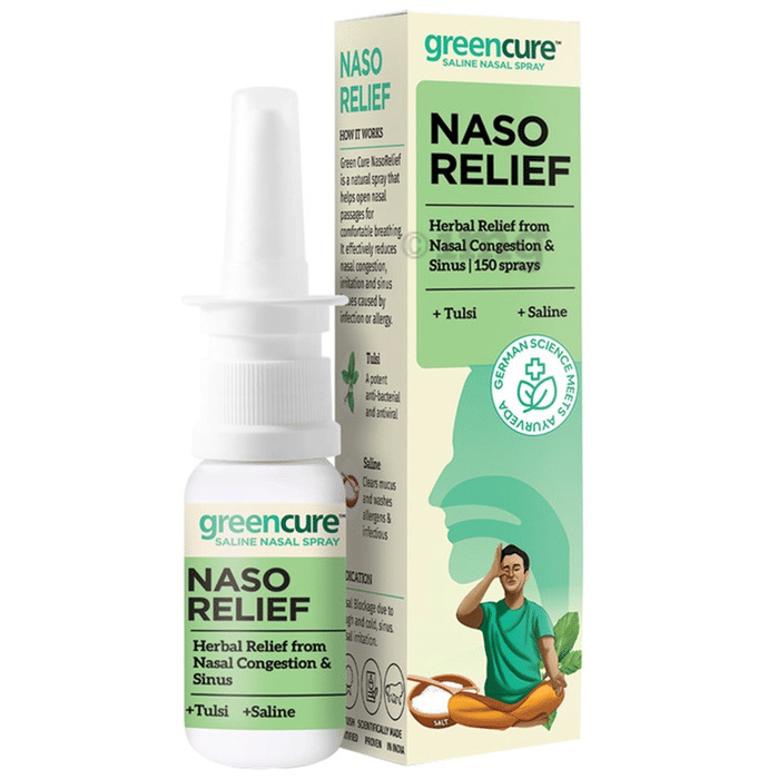 Greencure Naso Relief Saline Nasal Spray: Buy bottle of 15 ml Nasal ...