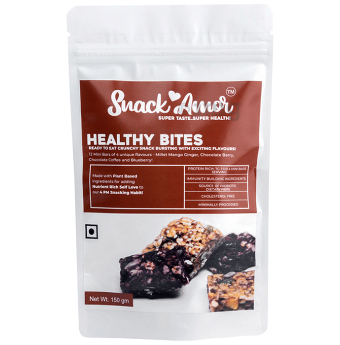 Snack Amor Healthy Bites Mini Bar: Buy packet of 12 bars at best price ...