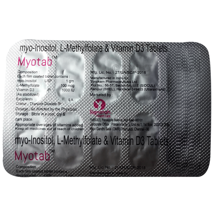 Myotab Tablet: Buy strip of 10 tablets at best price in India | 1mg