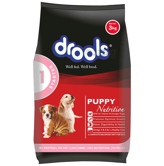 Drools Puppy Nutrition Starter Dog Food: Buy packet of 3 kg Pet Food at ...
