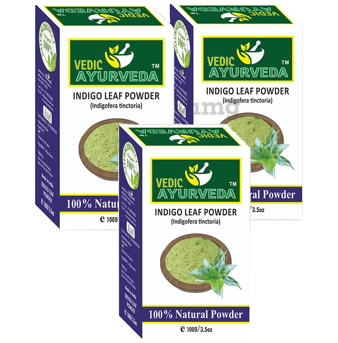 Vedic Ayurveda Indigo Leaf Powder (100gm Each): Buy combo pack of 3 ...