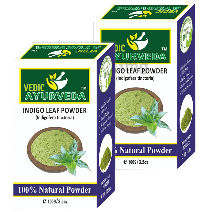 Vedic Ayurveda Indigo Leaf Powder (100gm Each): Buy combo pack of 2 ...