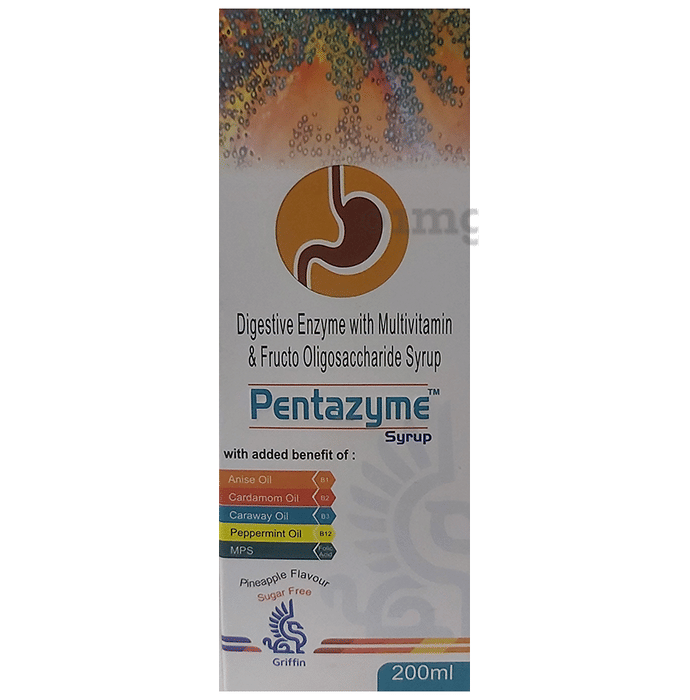 Pentazyme Syrup Pineapple Sugar Free: Buy bottle of 200 ml Syrup at ...