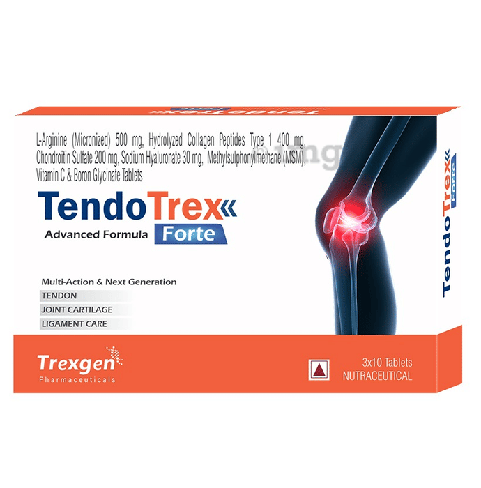 Trexgen Tendotrex Forte Tendon, Joint & Ligament Care Tablet: Buy strip ...
