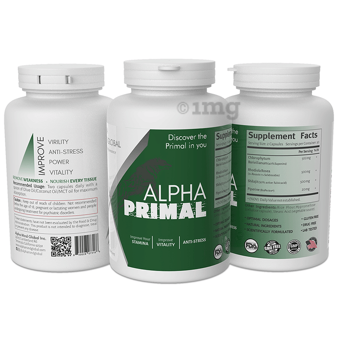 Alpha Primal Capsule (30 Each): Buy combo pack of 2 bottles at best ...