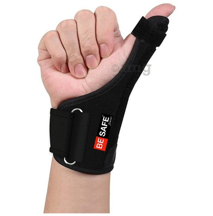 Be Safe Forever Thumb Spica Splint Brace Black: Buy box of 1 Unit at ...