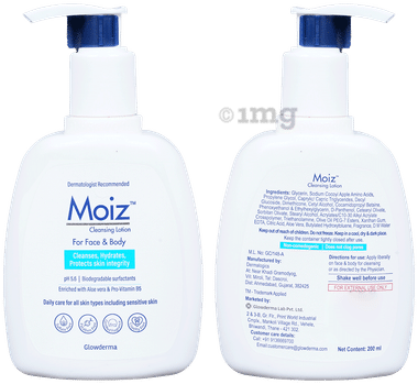 Moiz Cleansing Face Body Lotion Paraben Sulphate Free Buy bottle of 200.0 ml Lotion at in India 1mg