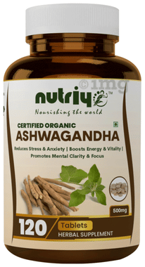 Nutriyo Nourishing The World Certified Organic Ashwagandha Tablet: Buy ...