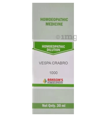 Bakson's Homoeopathy Vespa Crabro Dilution 1000 CH: Buy bottle of 30.0 ...