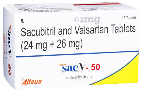 Buy Sac V 24mg/26mg Tablet Online: View Uses, Side Effects, Price ...