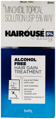 Buy Hairouse Topical Solution 5% Alcohol Free Online: View Uses, Side ...