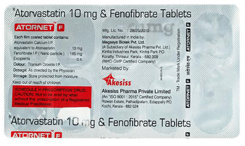 Buy Atornet F 10mg/145mg Tablet Online: View Uses, Side Effects, Price ...