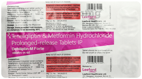 Buy Debiliptin M Forte Tablet PR Online: View Uses, Side Effects, Price ...