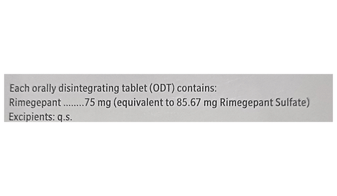 Buy Nurtec ODT Orally Disintegrating Tablet Online: View Uses, Side ...