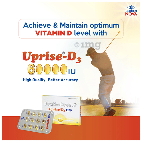 Buy Uprise-D3 60K Soft Gelatin Capsule Online: View Uses, Side Effects ...