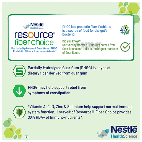 Nestle Resource Fiber Choice, Partially Hydrolyzed Guar Gum (PHGG ...