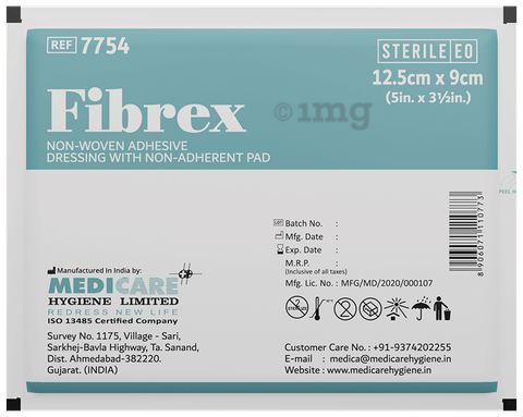 Medica Fibrex Adhesive Dressing with Non-Adherent Pad – Soft ...