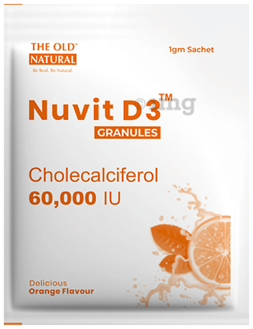 The Old Natural Nuvit D3 Granules Cholecalciferol 60,000 IU Sachet (10 ...