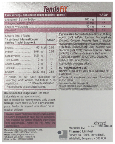 Tendofit Tablet: Buy strip of 15.0 tablets at best price in India | 1mg