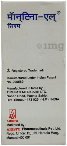 Buy Montina-L Syrup Online: View Uses, Side Effects, Price, Substitutes ...