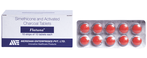 Flatuna Tablet with Simethicone & Activated Charcoal | For Fast & Safe ...